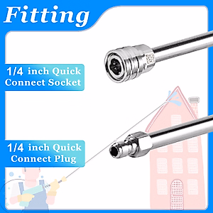 POWER TOWN Pressure Washer Extension Wand, 60 Inch Stainless Steel Upgrade Power Washer Lance, 1/4 Inch Quick Connect, 2 Pack