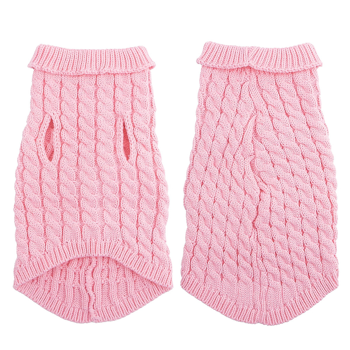 Dog Sweater, Pink XS Dog Pullover Sweater, Turtleneck Knitwear, Dog Outfits for Small Dogs and Medium Dogs, Warm Clothes for Bulldog, Poodle, Yorkshire, Cocker Spanie etc.