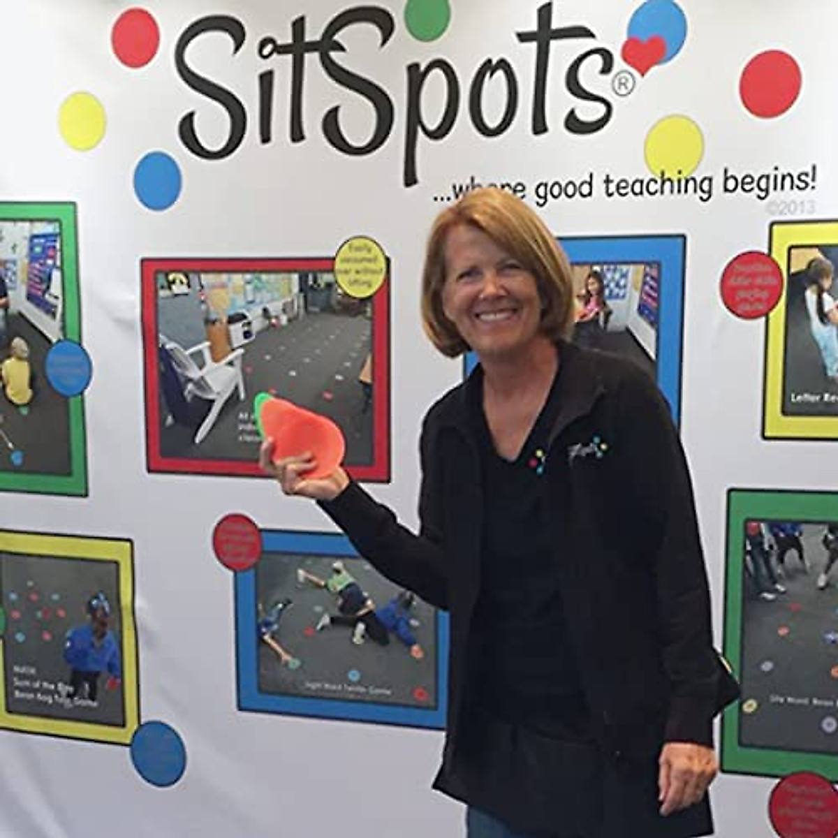 SitSpots Alphabet Multi-Color Floor Dots for Classroom 4" | Engage Kids ...