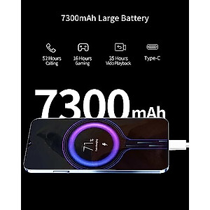 ExAchat M13 Pro 5G Unlocked Smartphone, 7.3" Large Screen Android 13 Phone 6GB+256GB 108MP 7300mAh Dual SIM Cell Phone 5G Fingerprint/Face ID