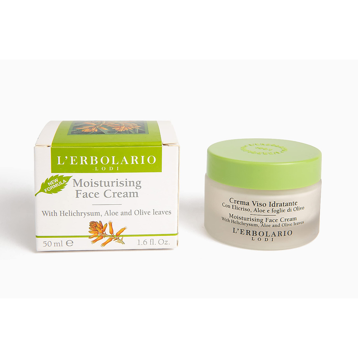 L'Erbolario Moisturising Face Cream - Hydrating And Nourishing Treatment - Fast Absorbing, Non-Greasy - Light Texture Can Be Applied Day Or Night - Ideal Base For Luminous Makeup - 1.6 Oz
