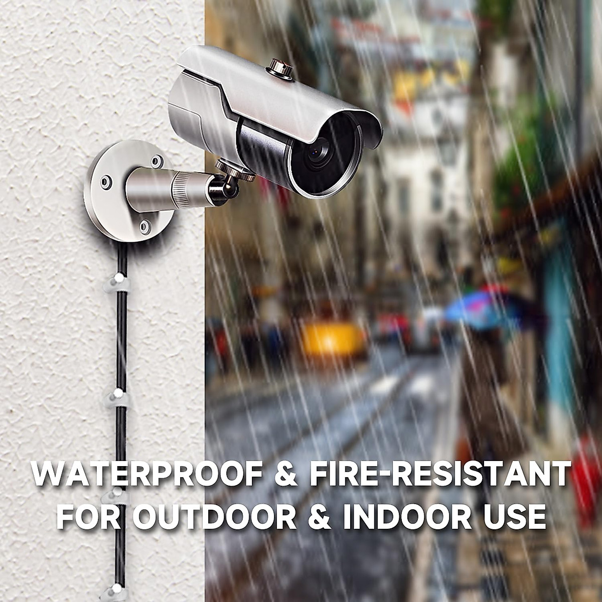 Anlink 4 Pack 100Ft/30M 4K 8MP 5MP All-in-One BNC Video Power Cable, BNC Extension Surveillance Camera Wires for CCTV Camera DVR Systems (8pcs BNC Connectors, 100pcs Cable Clips Included)