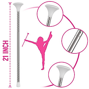 ABOAT 21" White Baton Twirling Marching Batons Mini Shaft Baton Cheerleader Dance Baton (21 inch 1PACK, White)
