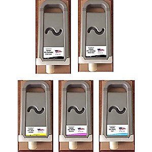 PFI-707MBK Non-OEM 5 700ML Cartridges for Canon PFI-707MBK BK Y C M imagePROGRAF iPF830/840/850
