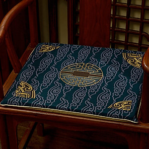 GEORPE Office Chair Pad Traditional Chinese Style Seat Cushion Sponge Sofa Red Wooden Armchair Pads for Home Decor