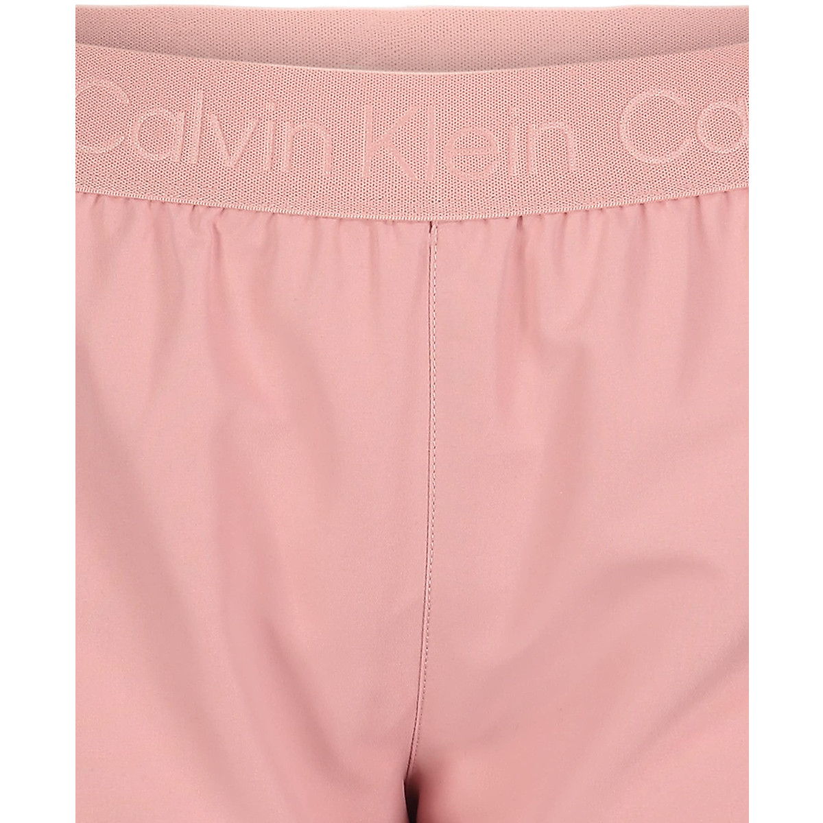 Calvin Klein Girls' Performance Running Shorts, Quick-Drying Mesh, Elastic Waistband & Pull-On Style, Rose Tan Tulip, 12-14