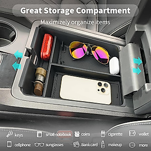 CDEFG 2023 2024 2025 Pilot Center Console Organizer Tray for 2023-2025 Honda Pilot Touring Sport EX-L Elite TrailSport LX Middle Console Storage Box 2024 2025 Ridgeline/ 2024-2026 Passport Accessory