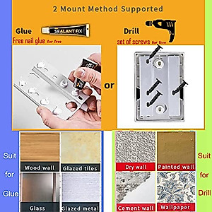 ABHILWY Retractable Clothesline Clothes Line Retracting Outdoor/Indoor, Heavy Duty Stainless Steel Adjustable Drying Rope Wire Dryer with ABS case+Aluminum, Self Adhesive Wall Mount 13.8 Feets White