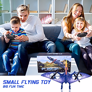Pterosaur Dinosaur Toys Drone for Kids - Indoor Quadcopter with Altitude Hold, Headless Mode, LED Light One Key Start Speed Adjustment, Toys for 8 9 10 11 12 Year Old Boys