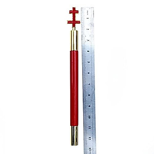 Bricks Masons Preceptor Knights Templar English Regulation Baton - Red Color