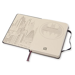 Moleskine Limited Edition Batman Notebook, Hard Cover, Pocket (3.5" x 5.5") Plain/Blank, Black, 192 Pages (LEBA01QP012)