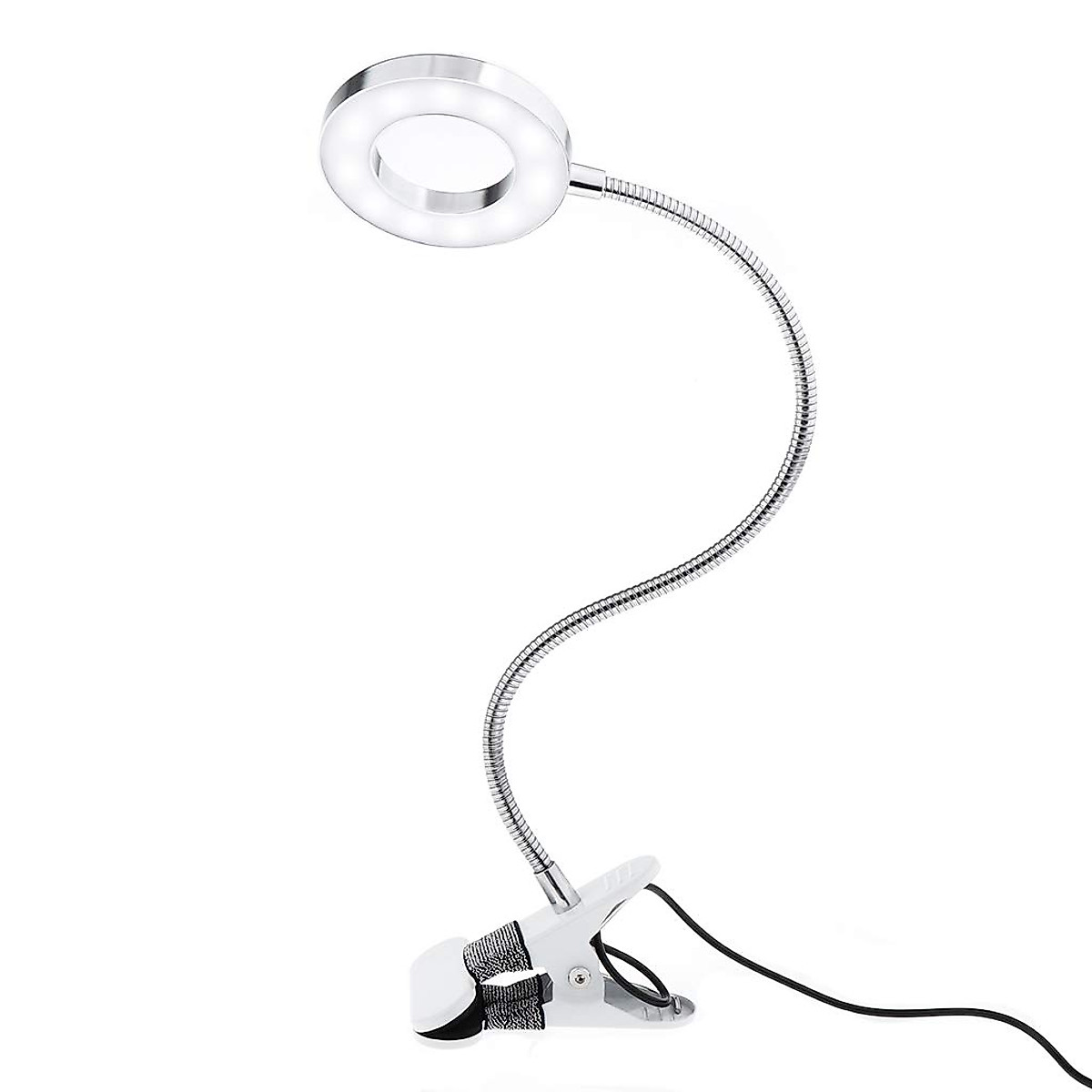 JimKing Ring Light, Tattoo Light Desk Lamp, LED Book Light with Clip, USB Bed Lamp for Live Show, Reading, Tattoo, Make Up, Manicure