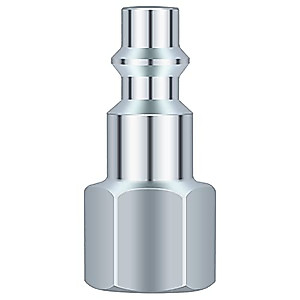 Creallr Air Coupler and Plug Kit, 1/4 Inch NPT Air Fittings Industrial Type, Quick Connect Air Fittings, Air Compressor Accessories Kit (7-Piece)