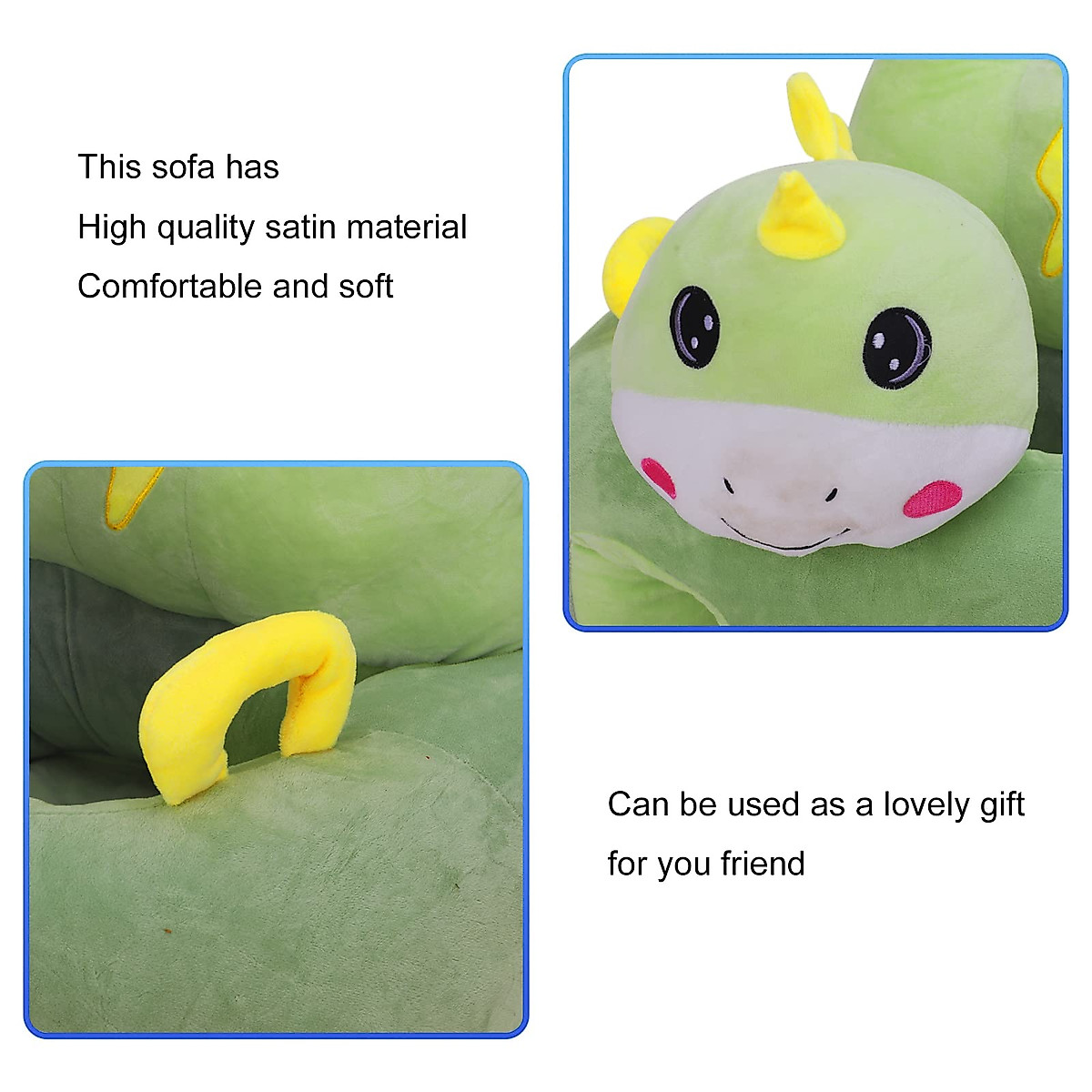 Baby Support Seat Sofa Cartoon Infant Sofa Cute Learning Sitting Chairs Baby Sit Up Chair Back Head Protector Baby Bouncer Infants Floor Seats