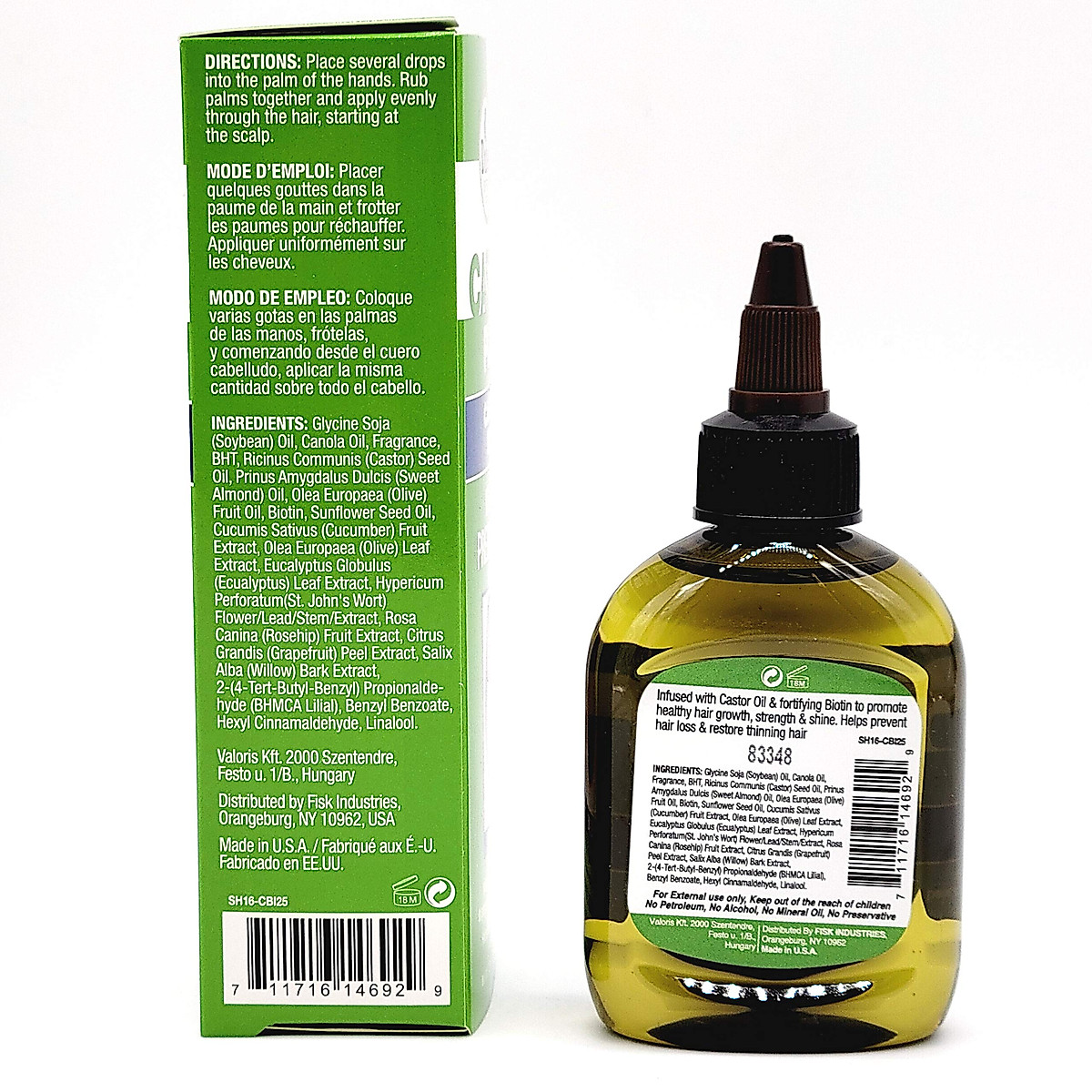 Difeel Premium Castor Plus Biotin - Mega-Growth Premium Hair Oil 2.5 oz.