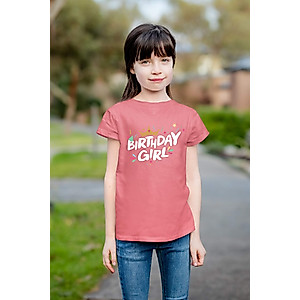 Birthday Girl Shirt Crown 1st First 2nd Two 3rd 4th 5th Toddler Birthday Outfit (Mauve, 4 Years)