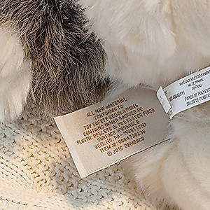 Nat and Jules Mommy Wolf and Pup Wintry Gray Children's Plush Stuffed Animal Toy Set of 2