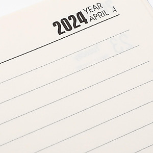 2024 Agenda Book Office Imitation Leather Diary Multifunction