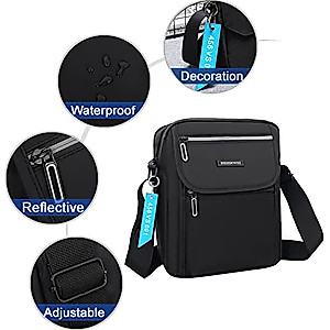 BIMMI Messenger Bag, Crossbody Shoulder Bag (2-black)