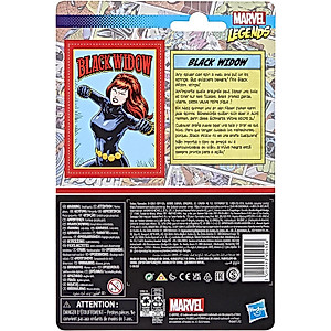 Marvel Legends Series 3.75-inch Retro 375 Collection Black Widow Action Figure Toy, 1 Accessory