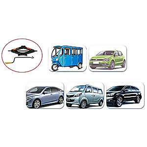 Fasmov Scissor Jack, Heavy Duty Lifting Jack, Lift Wind Up Tools, for/SUV/MPV Tyre Repair Changing Tool, 1.5 Ton (3,000 lb) Capacity, Black