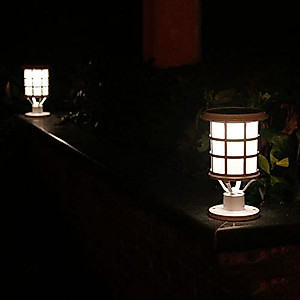 MHCZBGY Home Outdoor Pillar Light Garden Villa Decorative Lamp Outdoor Garden Villa Pillar Lights Waterproof Solar Column lamp LED Courtyard Column Light