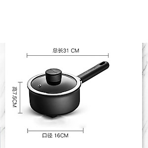 AsiLoP Cookware Set Black Pan with Lid Cutlery Collection Cookware Cutlery Cookware Nonstick Kitchen Supplies (Svart