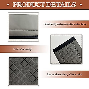 Car Seat Belt Cover, Soft Shoulder Protection Cover for Cars, Comfortable Driving Protection Cover for Cars, Leather Embossed Seat Belt Pad, Universal Suitable for Cars, Trucks, Suvs (Gray)