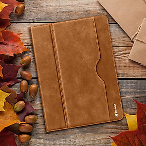 H HOLIMET Case for iPad Pro 11 inch 2022 4th/3rd/2nd/1st Generation 2021/2020/2018 with Pencil Holder PU Leather Protective with Pocket Soft TPU Back Shockproof