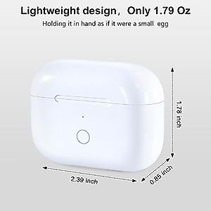 Wireless Charging Case Replacement Compatible with AirPods Pro 1st & 2nd Generation, AirPods Pro 1st & 2nd Charger Case with Bluetooth Pairing Sync Button