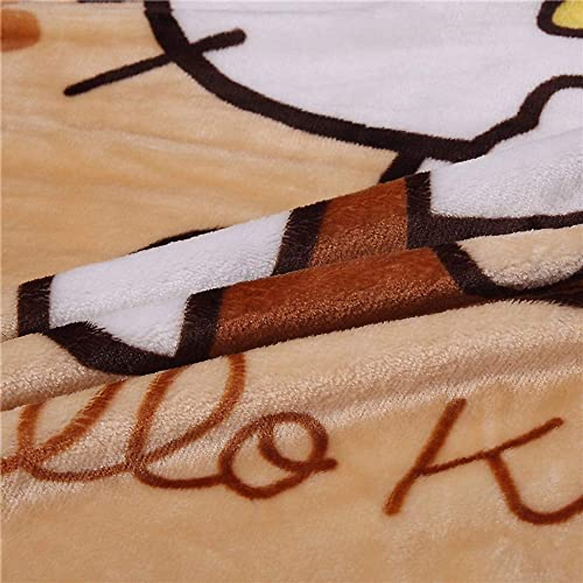 AMZKIKI Cartoon Printing Throw Blanket for Kids & Adults, 40"x55", All Seasons Flannel Fleece Blanket, Soft & Warm Plush Blankets for Couch Sofa Bed Camping Travel (Brown) 1