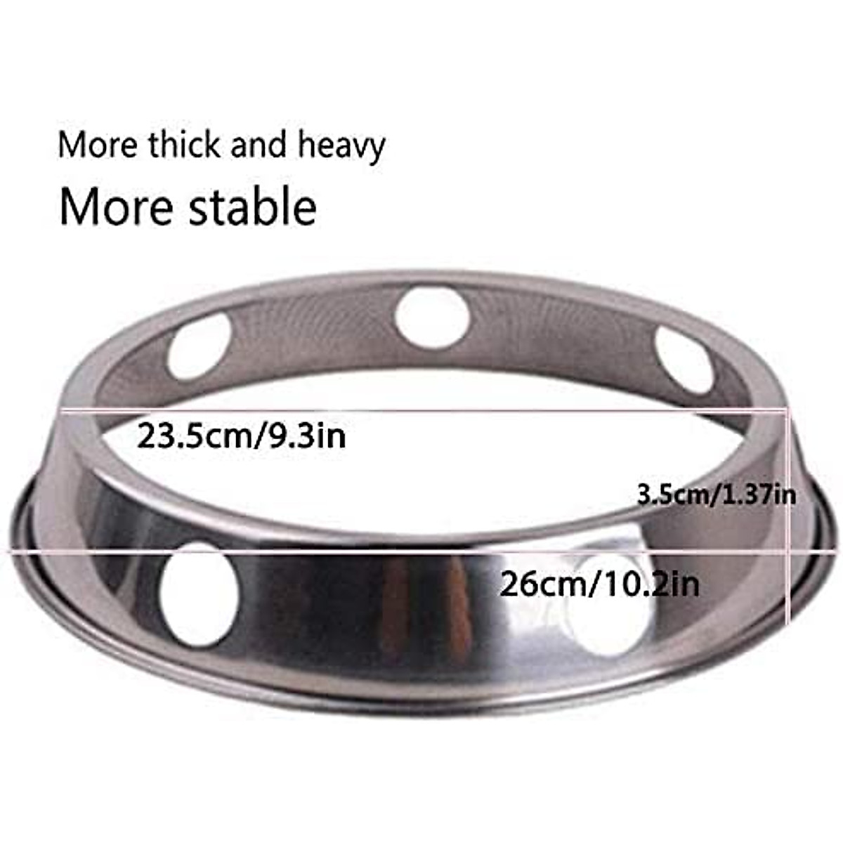 Stainless Steel Wok Ring Wok Rack 7¾-Inch and 9¾-Inch Reversible Size (2)