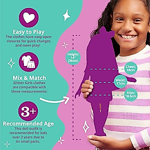 Glitter Girls - Head To Toe Glimmer Tunic & Leggings Deluxe Outfit - 14-inch Doll Clothes & Accessories Toys,Pink