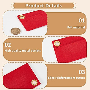 WADORN 5 Colors Purse Felt Insert Organizer, Women Clutch Bag Convert Lined Pochette Envelope Bag Insert Liner with Eyelet Bag in Bag Inner Pocket for WOC Purse, 6.69x2.76 Inch