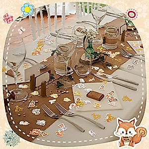 360 Pcs Woodland Confetti Baby Shower Table Decorations Animal Baby Shower Confetti Gender Reveal Confetti Woodland Baby Shower Confetti for Baby Shower Birthday Gender Reveal Party Supplies