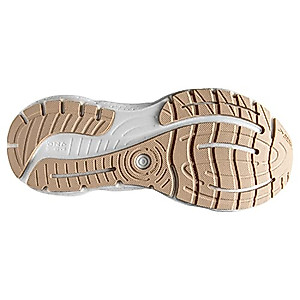 Brooks Women’s Glycerin StealthFit GTS 20 Supportive Running Shoe - White/Black/Cream - 8.5 Medium