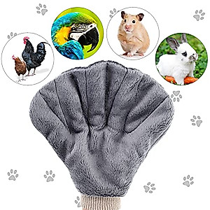 2 Pcs Sugar Glider Bonding Mitt, Calming Sleeping Glove, Bite Proof Animal Handling Gloves, Hedgehog Accessories Calming Glove for Train Your Sugar Glider Small Animals Hamster Rats Pet (Gray)