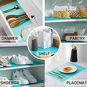 8 Pcs Refrigerator Liners Refrigerator Mats，Washable Mats for Glass Shelves，Kitchen Home Refrigerator Accessories for Drawer Table Placemats(Blue