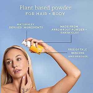 Cleo+Coco - Natural Dry Shampoo Powder - For Body & Hair - For Women - Absorbs Odor & Sweat - Essential Oils & Arrowroot Powder - Free of Talc & Parabens - PCR - Made in USA - Lavender Vanilla - 4oz