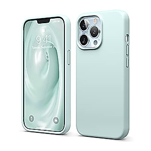 elago Compatible with iPhone 13 Pro Case, Liquid Silicone Case, Full Body Screen Camera Protective Cover, Shockproof, Slim Phone Case, Anti-Scratch Soft Microfiber Lining, 6.1 inch (Green)