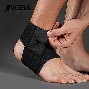 JINGBA Ankle Brace for Men & Women, Adjustable Athletics Achillies Tendon Ankle Wrap,One Size Fits All.For Ankle Sleeve for Plantar Fasciitis, Achille