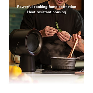 AirHood Portable Range Hood 2 | Corded & Cordless Design (Battery Purchased Separately) | Enhanced Airflow & LED Touch Panel – Perfect for Indoor Cooktops & RV Vents - Midnight Black