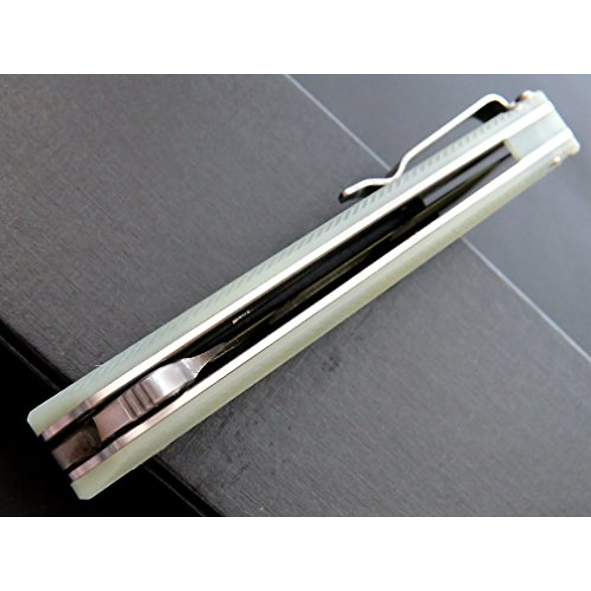 Eafegrow CH3002-G10 Folding Camping Knives 3.7 inch D2 Blade and G10 Handle Pocket Knives Outdoor Hunting Knife Tactical Folding Knives (jade)