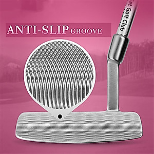 Golf Putter Right Handed Stainless Steel Golf Club Putters Golf Training Chipping Club Head for Women with Golf Headcover