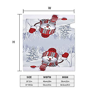 Duduho Winter Snowman Mailbox Cover Magnetic Winter Mailbox Wraps Post Box Cover Décor 21x18 in