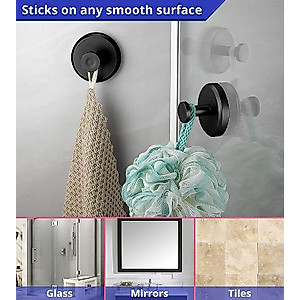 2 Packs Suction Cup Hooks for Shower,Bathroom Books,Shower Suction Hooks,Strong Suction Hooks for Shower Wall,Shower Towel Hook,Bath Towel Hooks,Suction Towel Hook,Christmas Birthday Gifts for Women