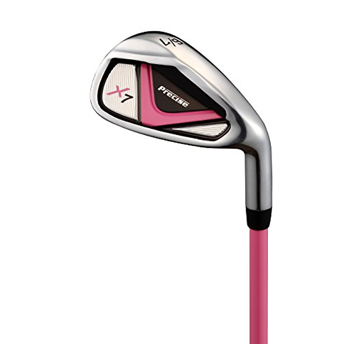 Distinctive Girls Pink Junior Golf Club Set for Age 6 to 8 ( Height 3'8" to 4'4" ), Left Handed Only, Set Includes: Driver, Hybrid Wood, 2 Irons, Putter, Bonus Stand Bag & 2 Headcovers