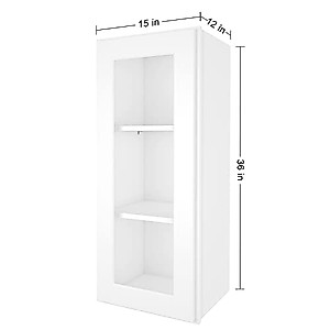 LOVMOR Wall Mounted Cabinet, Medicine Cabinet, Over-The-Toilet Storage with Soft Close Door & Adjustable Shelf for Bathrooms, Kitchens(Glass Not Included).