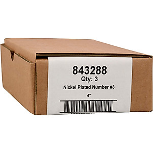 Distinctions Nickel, 8 Hillman 843288 4-Inch Die Cast Self-Adhesive House Address, Brushed, Number