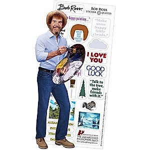 Bob Ross Quotable Notable - Greeting Card and Sticker Sheet - Envelope Included